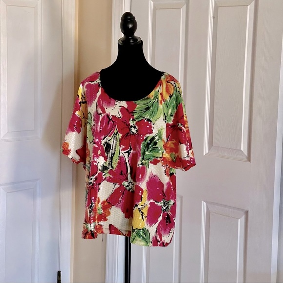 NY Collection | Tops | Plus Size Ny Collection Floral Blouse | Poshmark